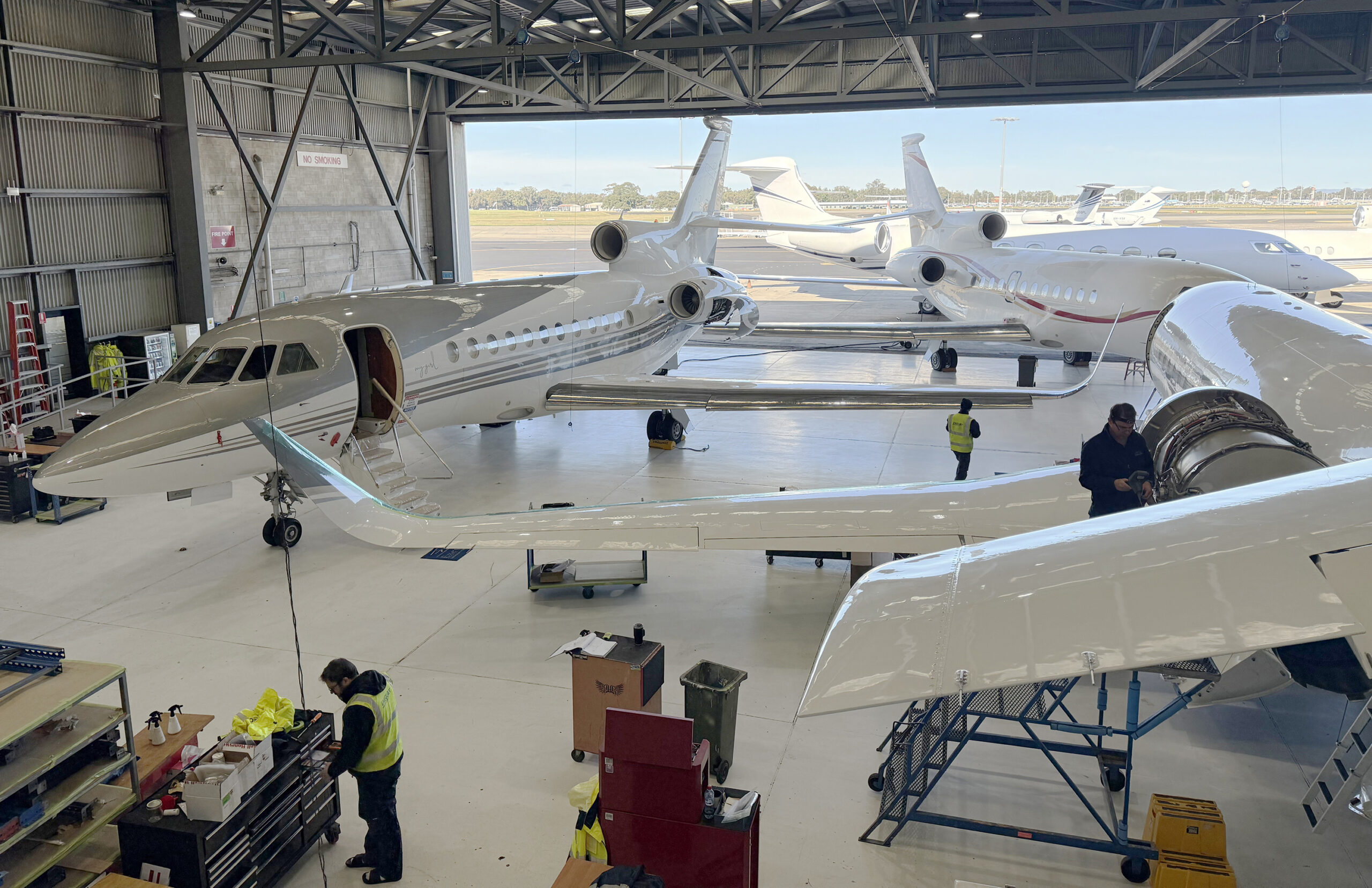 ExecuJet MRO Services in Sydney Working on Three Falcons Simultaneously - ExecuJet MRO Services